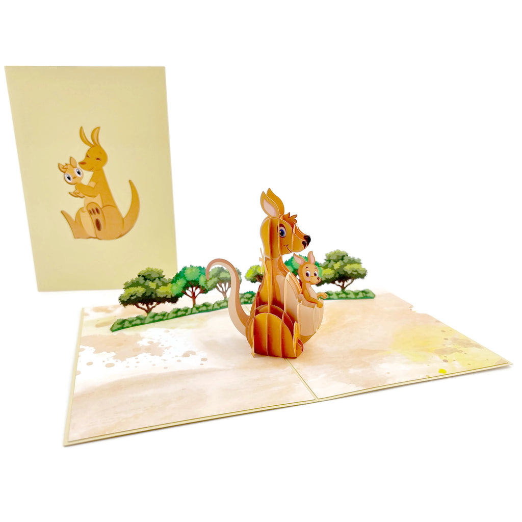 Kangaroo and Joey Pop Up Card – Color Pop Cards