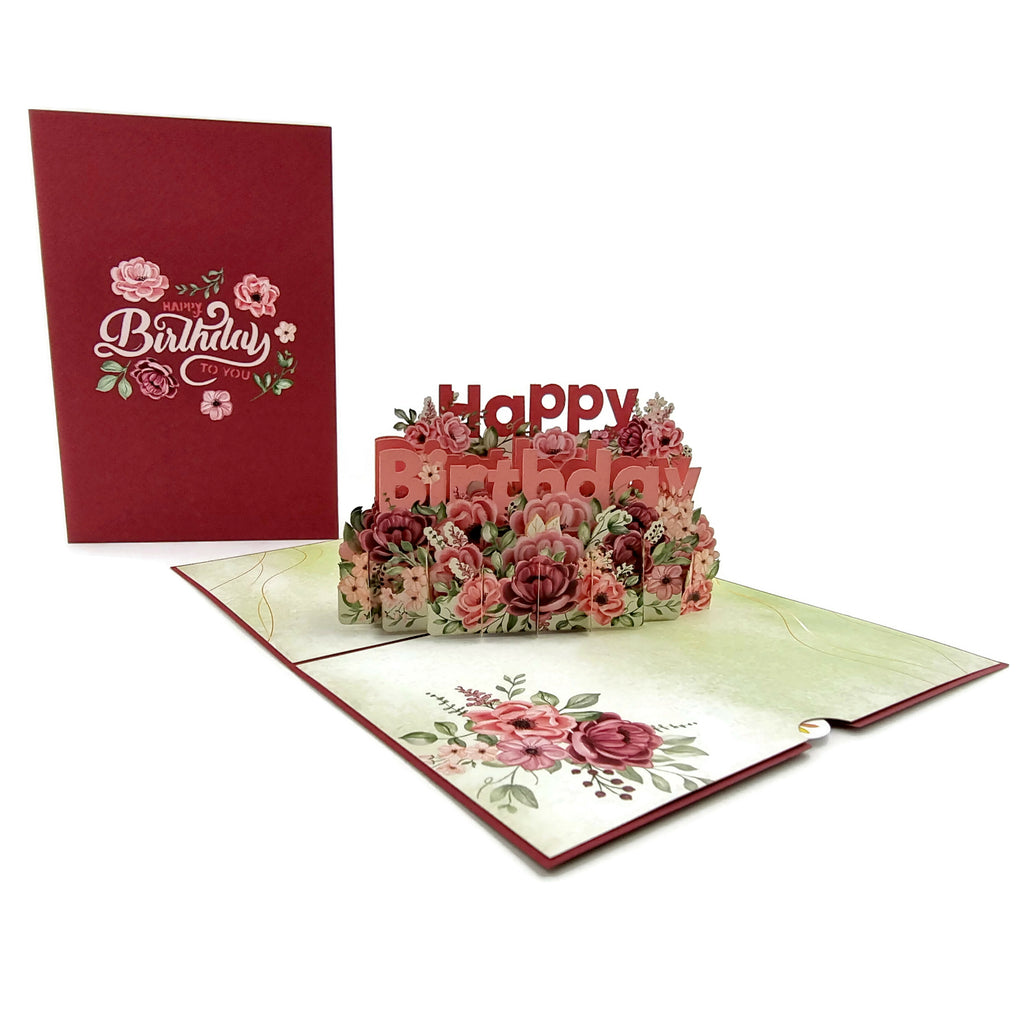 Birthday Flowers Pop Up Card – Color Pop Cards