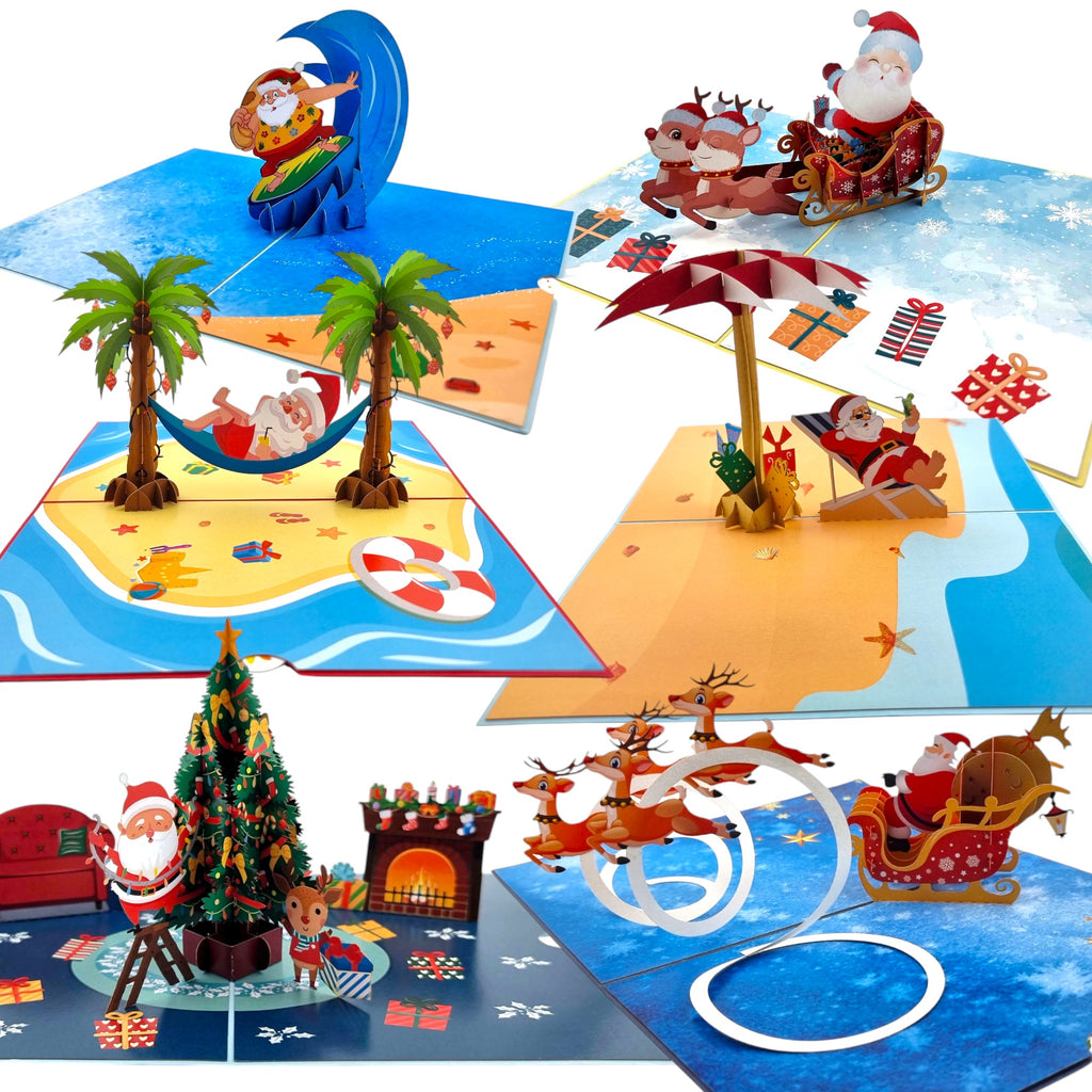 Santa 6-Pack – Color Pop Cards